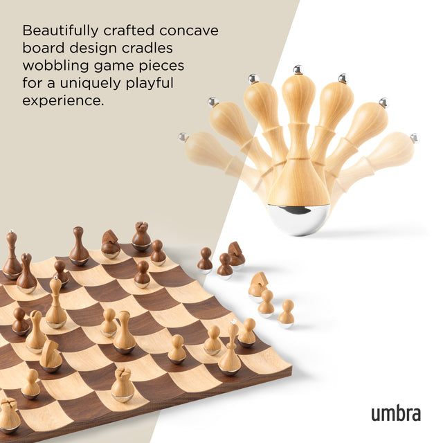 Wobble Chess Set - Modern Take on A Classic Game | Umbra