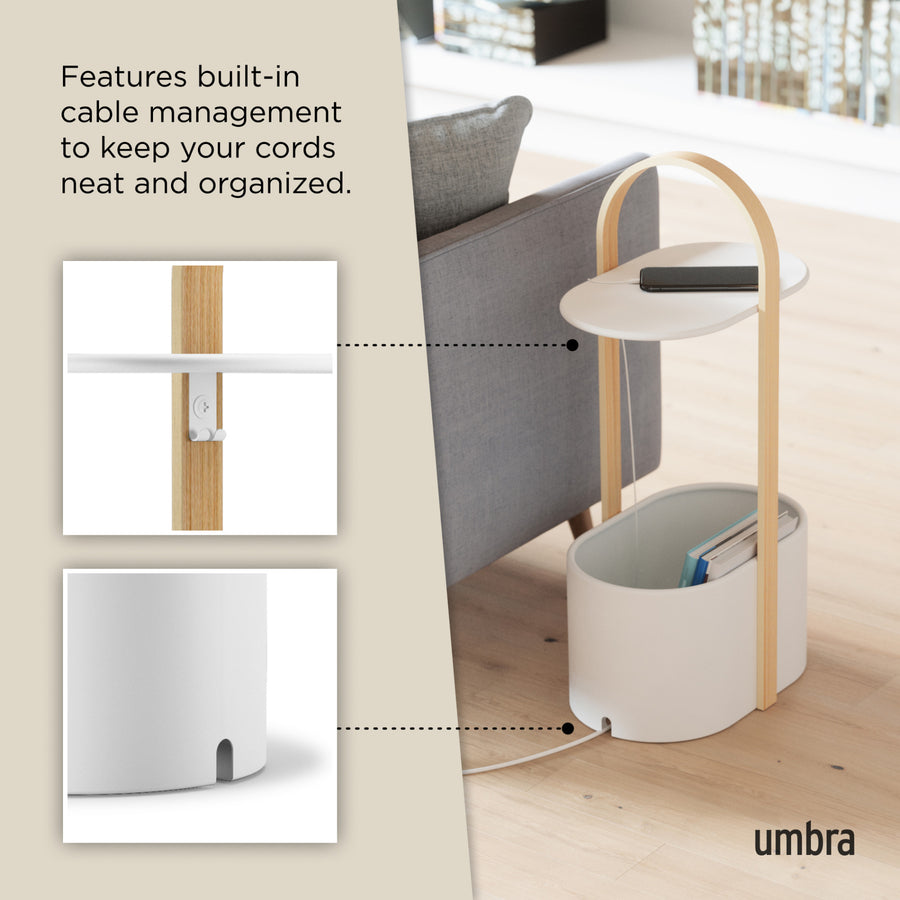 Modern Side Table with Cable Management | Bellwood Storage Table – Umbra