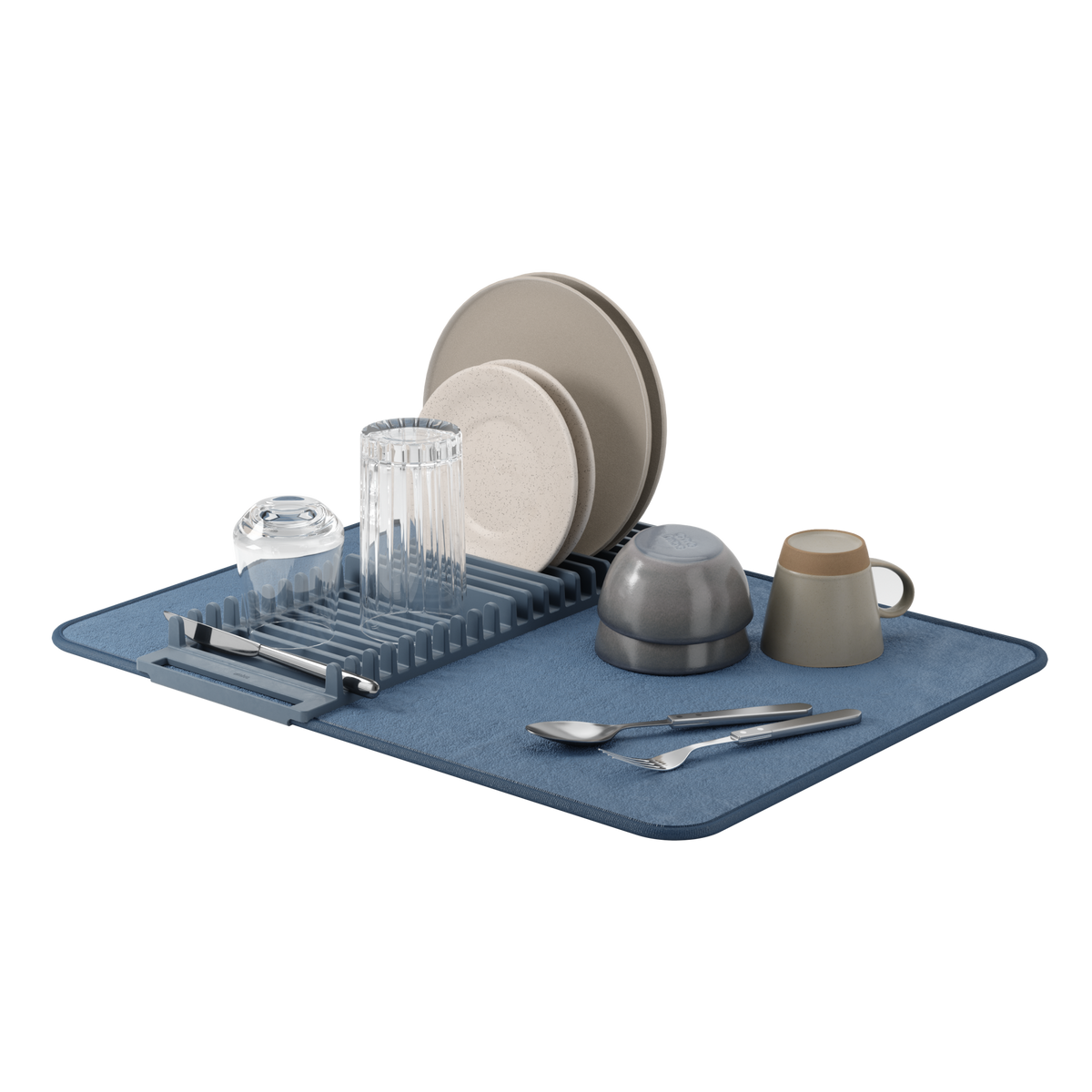 UDry Dish Drying Rack & Mat - The Space-Saving Solution | Umbra