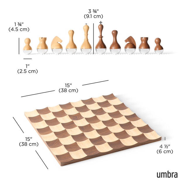 Wobble Chess Set - Modern Take on A Classic Game | Umbra