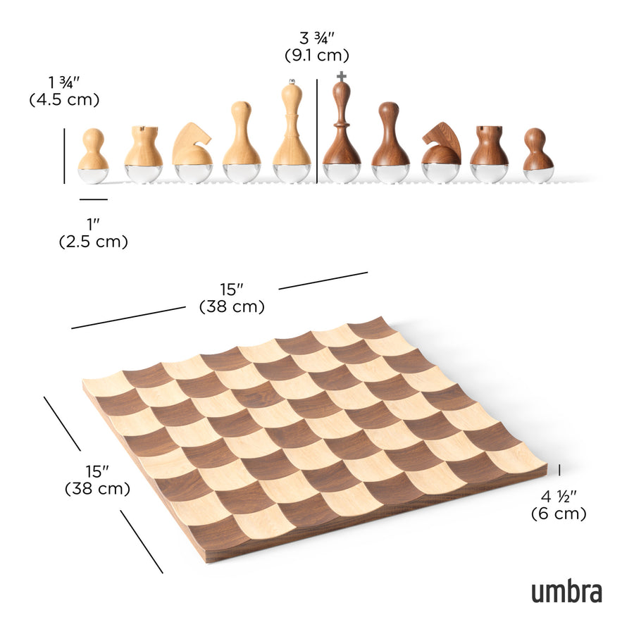Wobble Chess Set - Modern Take on A Classic Game | Umbra