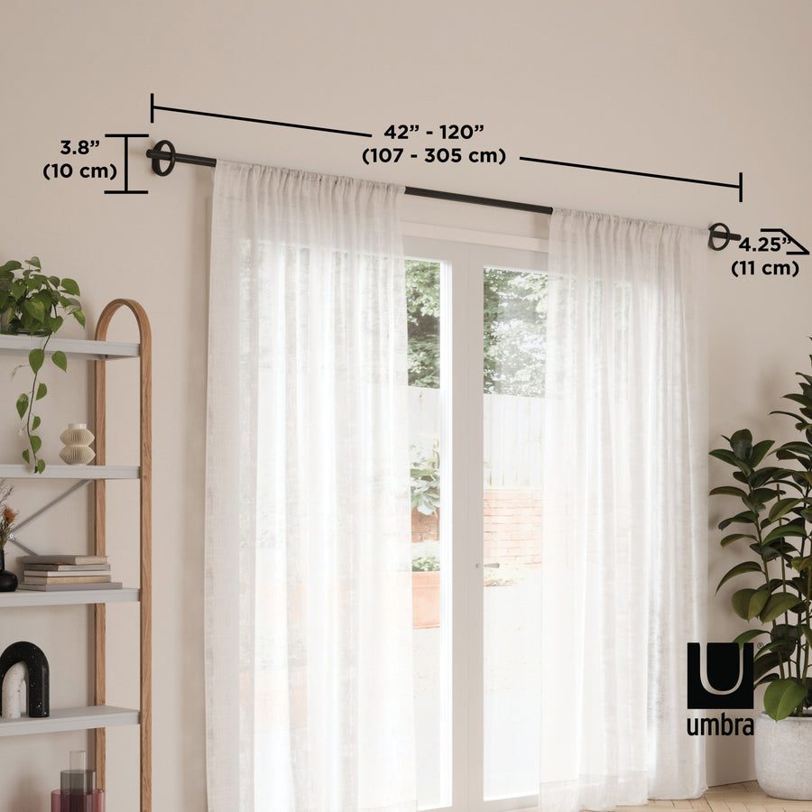 Modern Curtain Rod Set - Ringlet Curtain Rod | Umbra