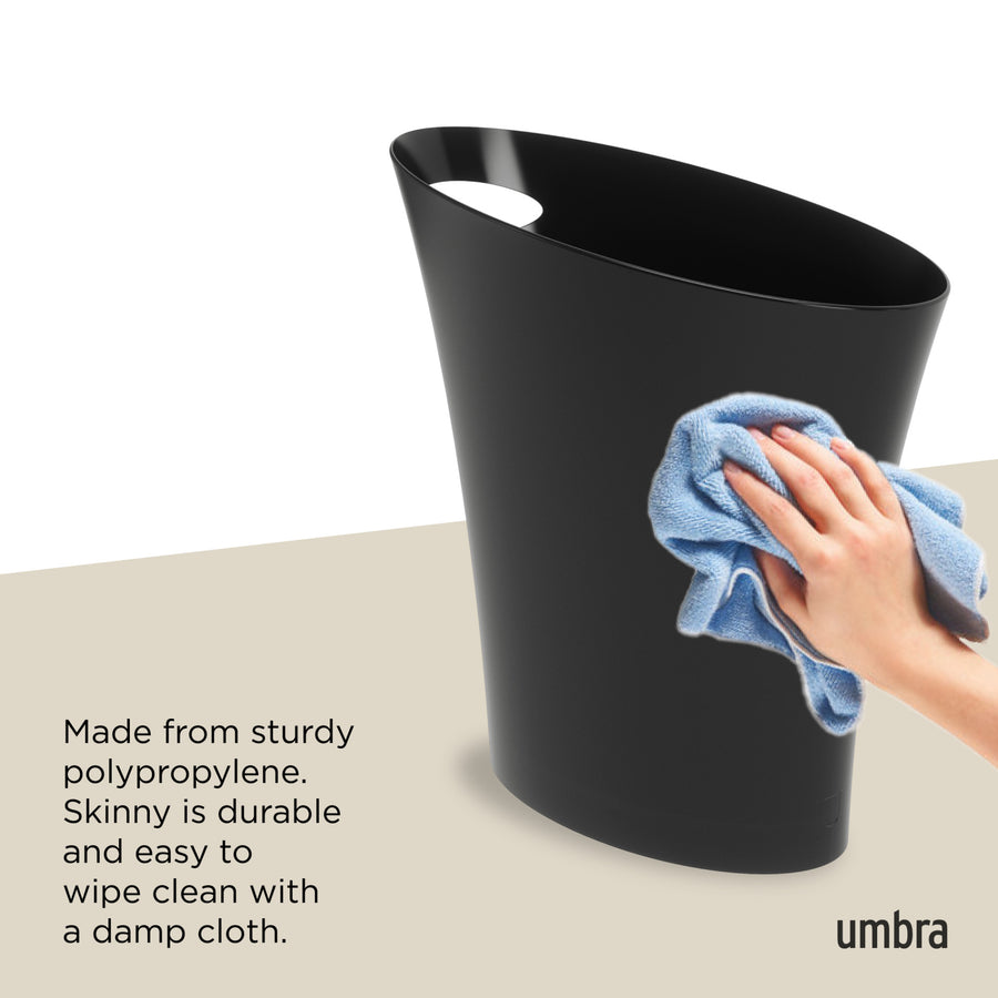 Skinny Trash Can | Small Wastebasket for Compact Spaces | Umbra