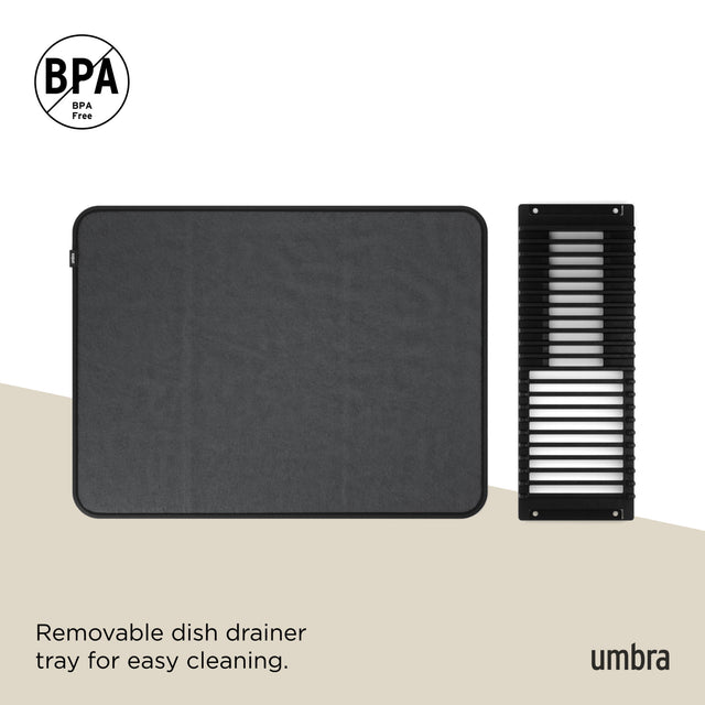 UDry Dish Drying Rack & Mat - The Space-Saving Solution | Umbra
