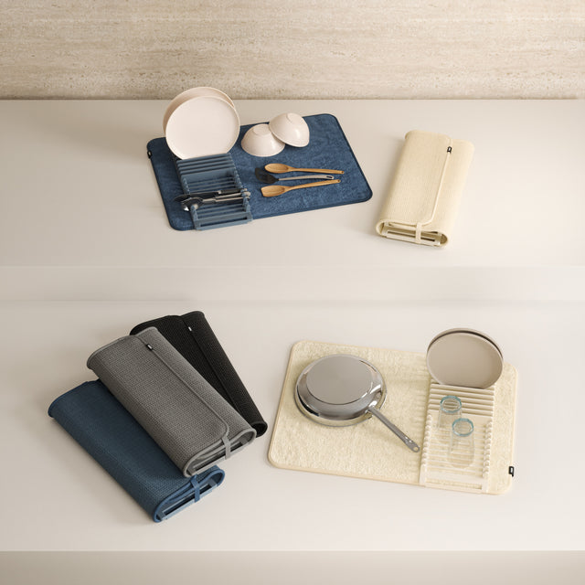 UDry Dish Drying Rack & Mat - The Space-Saving Solution | Umbra