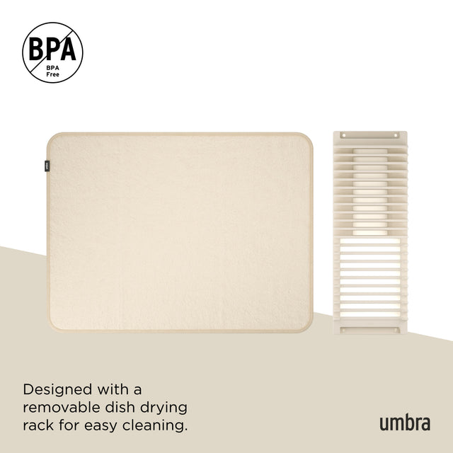 UDry Dish Drying Rack & Mat - The Space-Saving Solution | Umbra
