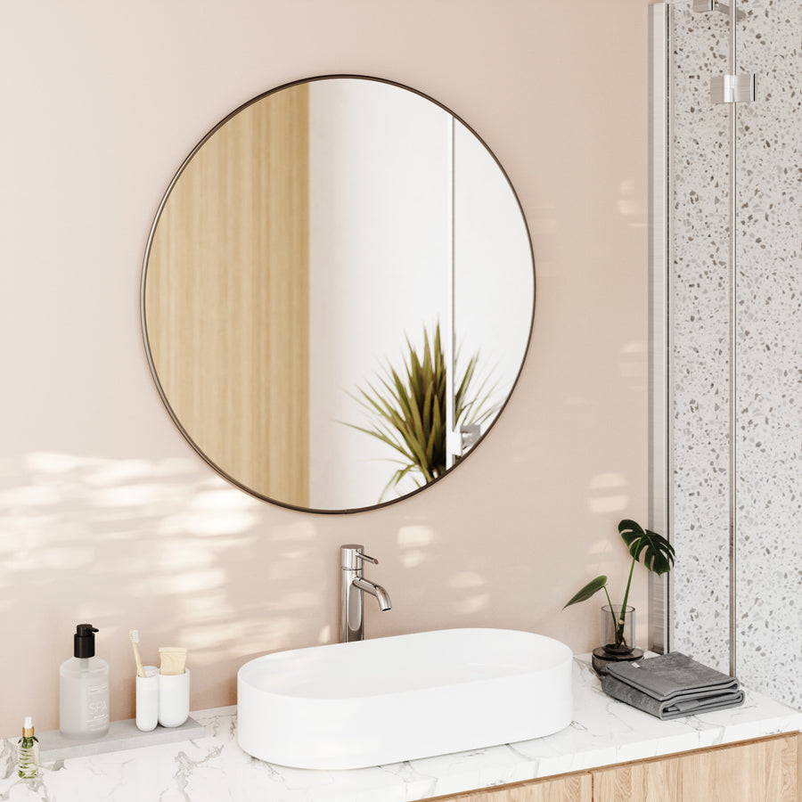 Modern Wall Mirror | Hubba Large Round Circle Mirror by Umbra